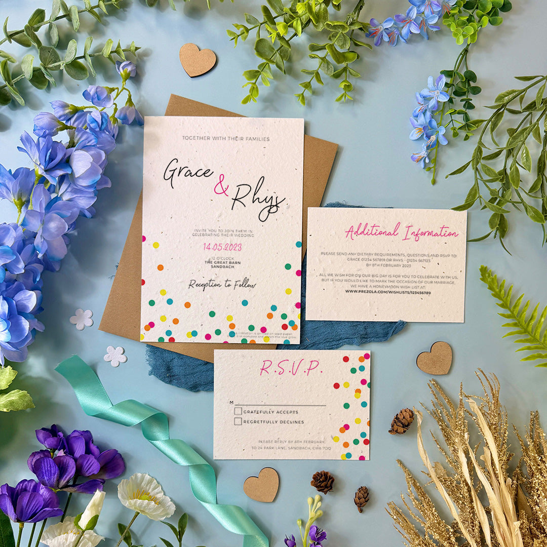 Dotty About You - Invitation - - Little Green Wedding